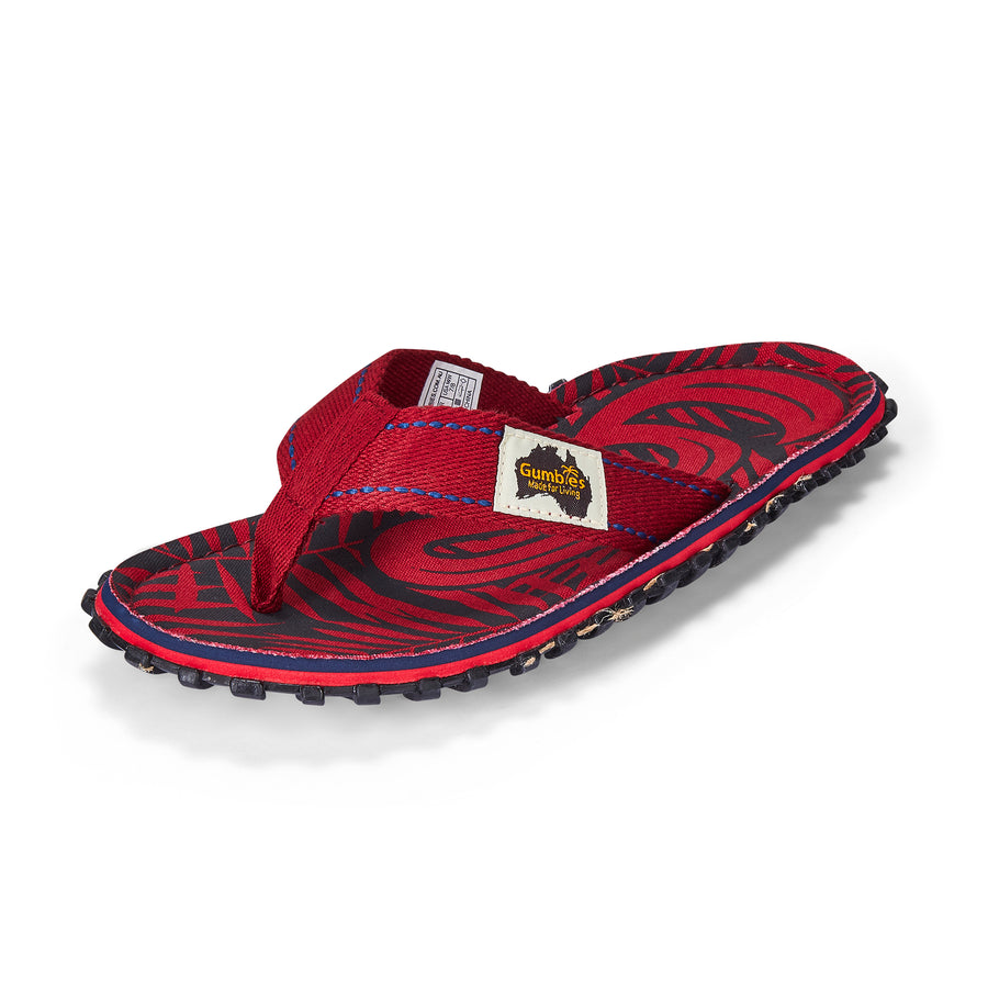 Islander Flip-Flops - Men's - Red G – Gumbies USA