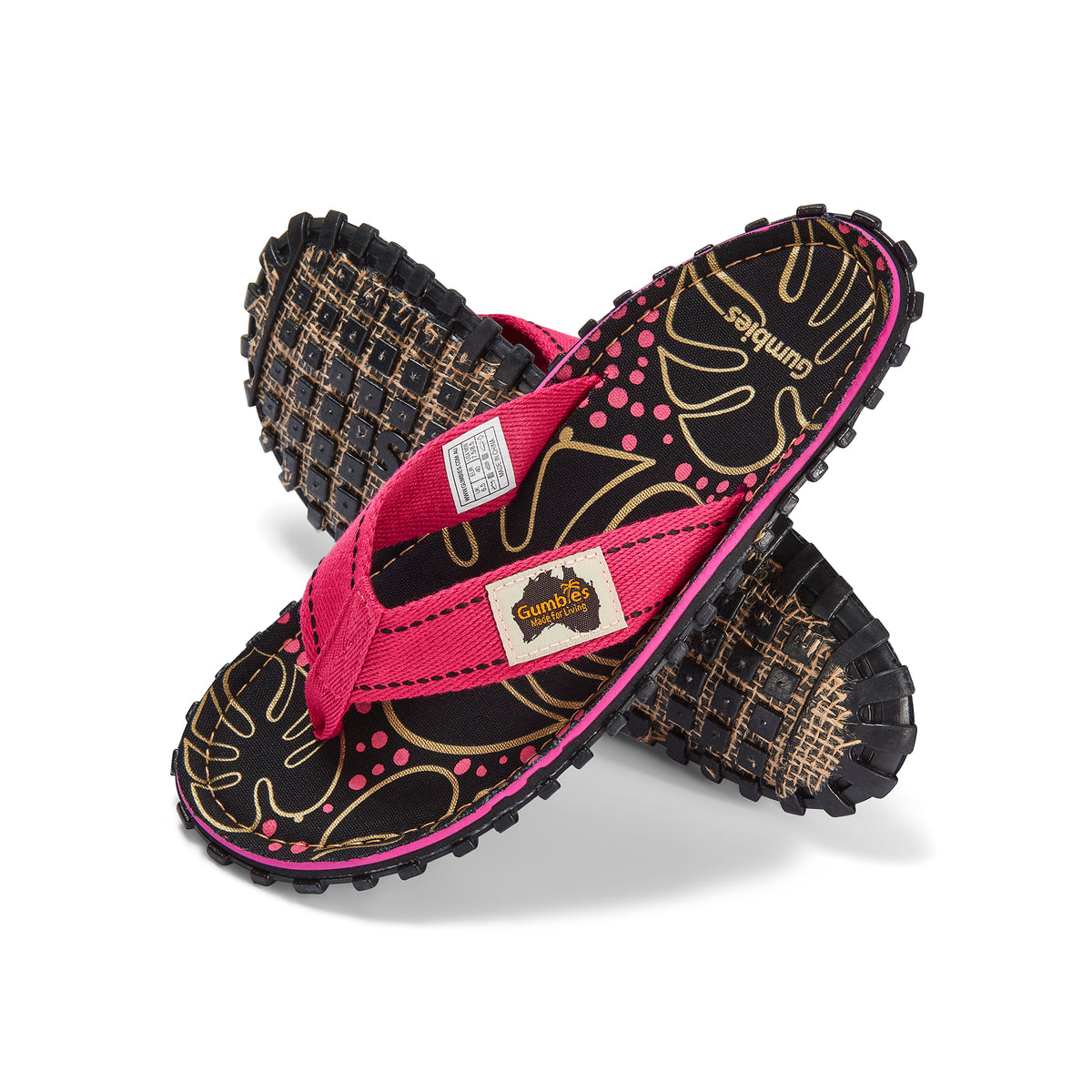 Islander Flip-Flops - Women's - Tropical Black – Gumbies USA