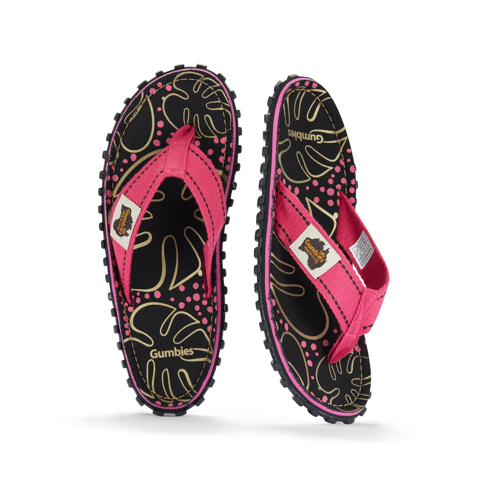Islander Flip-Flops - Women's - Tropical Black – Gumbies USA