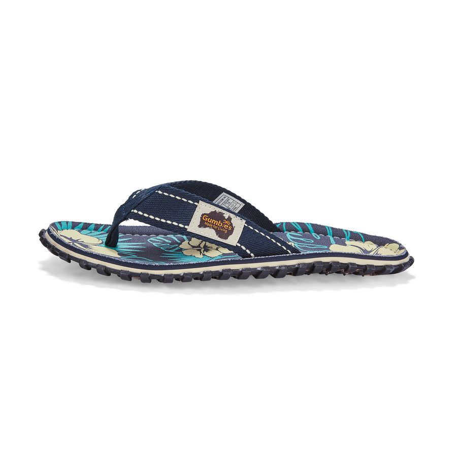 Islander Flip-Flops - Women's - Blue Hibiscus – Gumbies USA